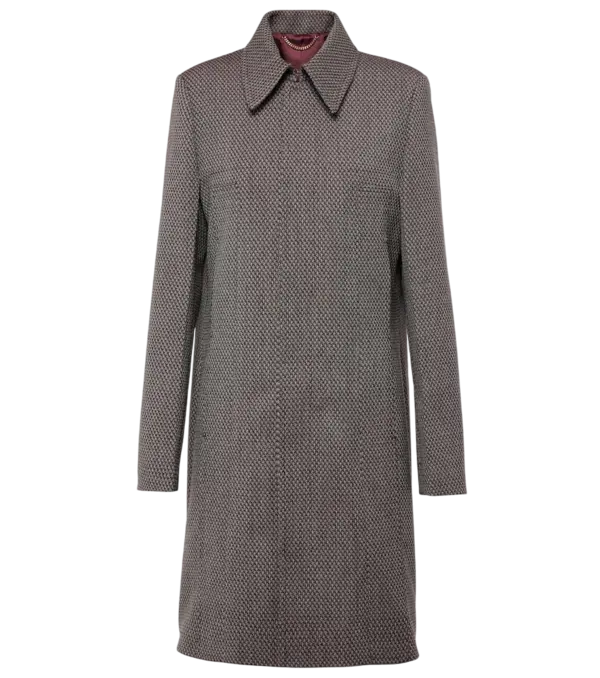 Victoria Beckham Tailored Virgin Wool Coat - Grey