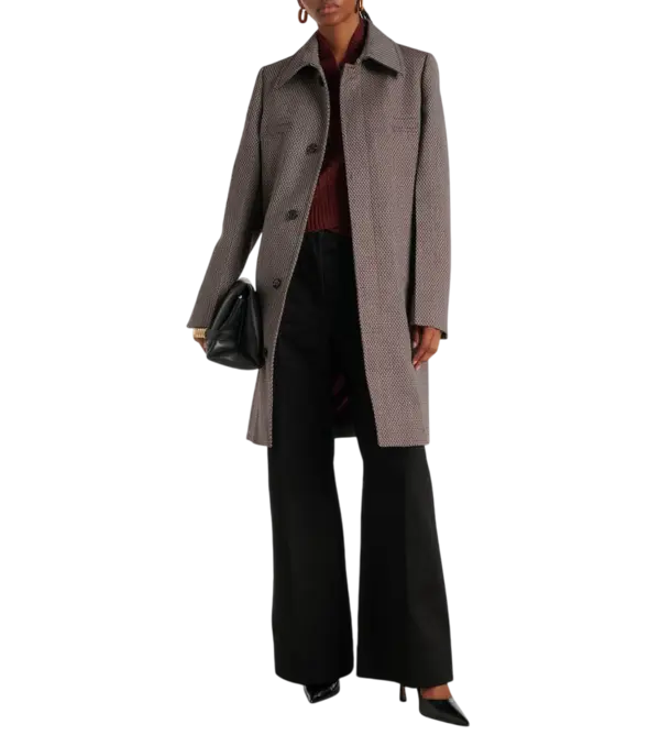 Victoria Beckham Tailored Virgin Wool Coat - Grey