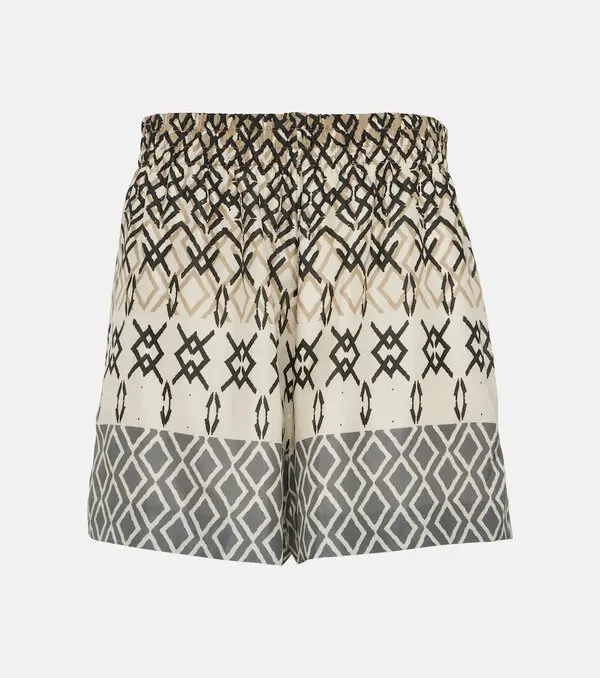 Brunello Cucinelli Printed Silk Shorts - Multicoloured