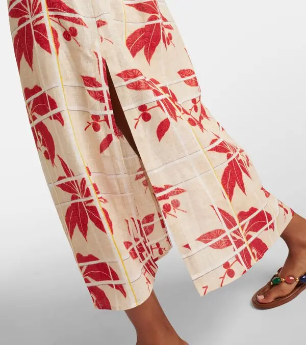 Loro Piana Floral Linen Maxi Dress