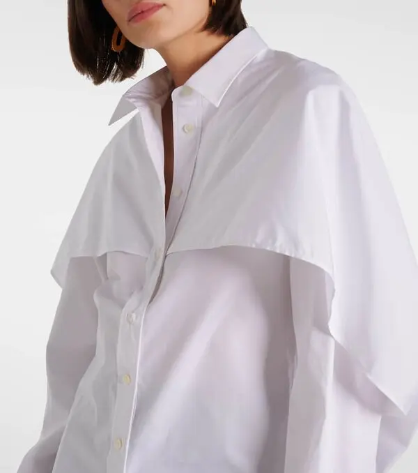 Stella McCartney Caped Cotton Blouse
