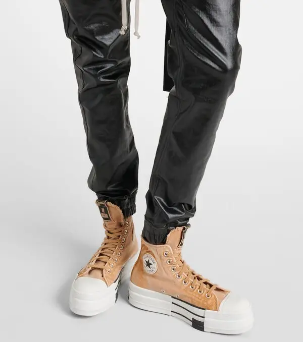Rick Owens X Converse Dbl Drkstar Chuck 70 High Top Sneakers