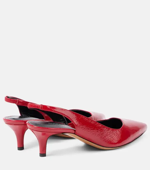 Isabel Marant Piery Patent Leather Slingback Pumps