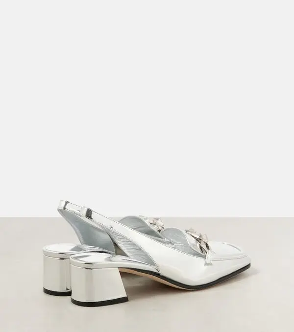 JIMMY CHOO Diamond Tilda Metallic Slingback Pumps