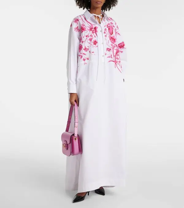 gucci floral embroidered dress Nude Lace Embroidered Dress main image 1