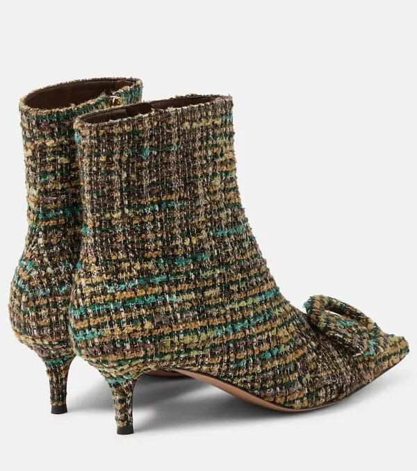 GIANVITO ROSSI 55 Bouclé Ankle Boots - Multicoloured