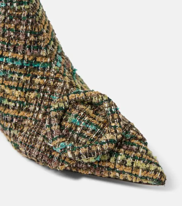 GIANVITO ROSSI 55 Bouclé Ankle Boots - Multicoloured