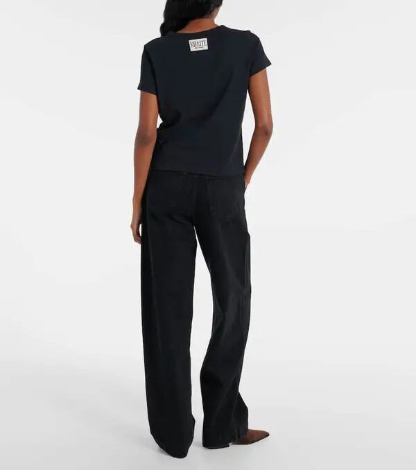 Khaite Samson Cotton Jersey T-shirt - Black