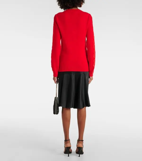 Stella McCartney Lace-trimmed Wool Sweater