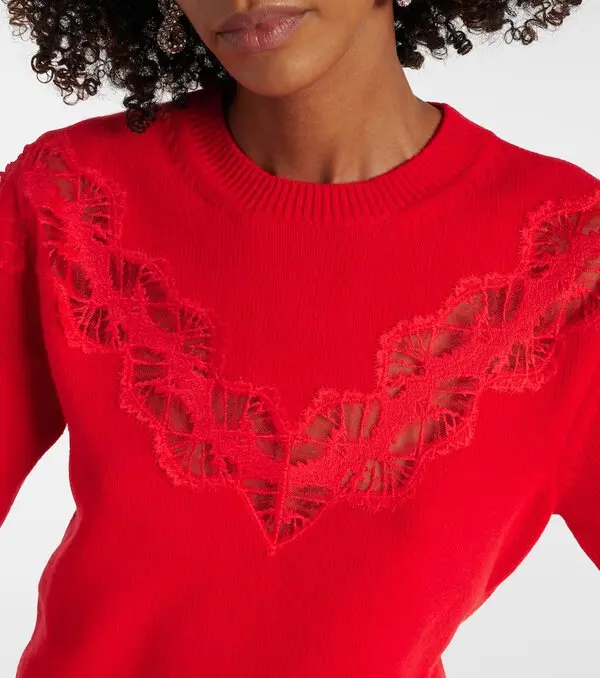 Stella McCartney Lace-trimmed Wool Sweater