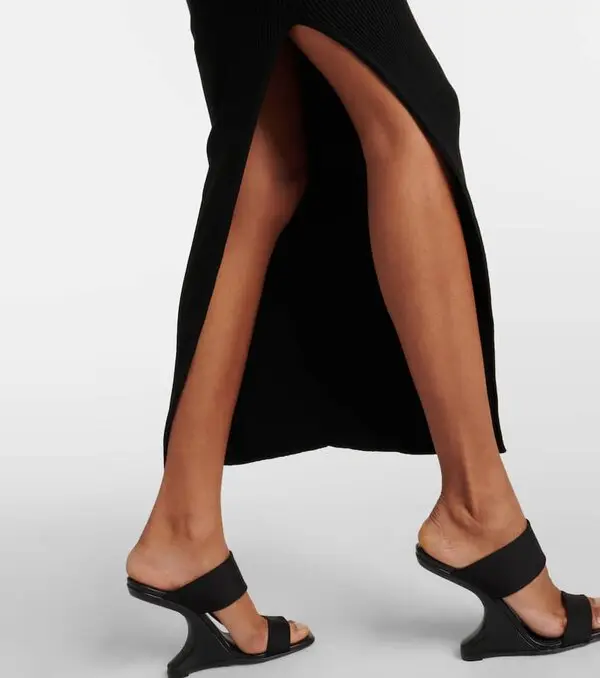 Rick Owens One-shoulder Jersey Maxi Dress - Black