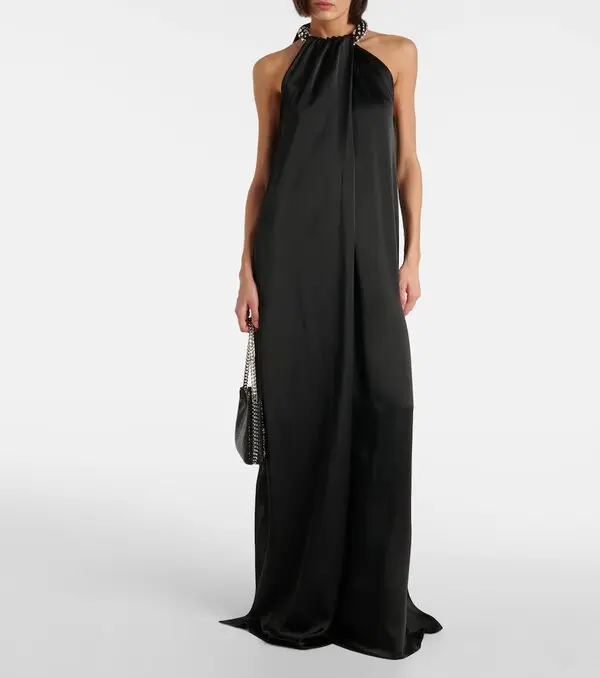 Stella McCartney Embroidered Halterneck Gown