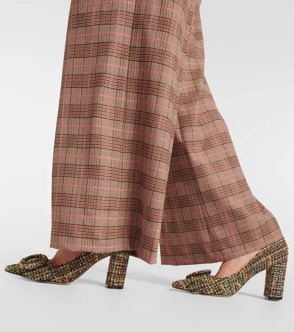 GIANVITO ROSSI 85 Bouclé Pointed Toe Pumps