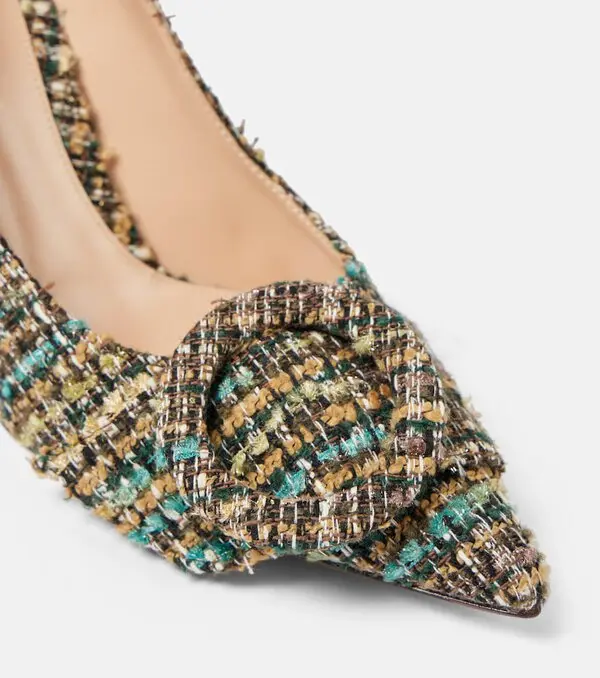 GIANVITO ROSSI 85 Bouclé Pointed Toe Pumps