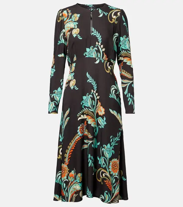 Etro Floral Midi Dress - Multicoloured