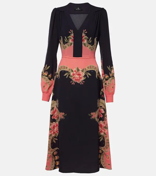 Etro Floral Midi Dress - Multicoloured