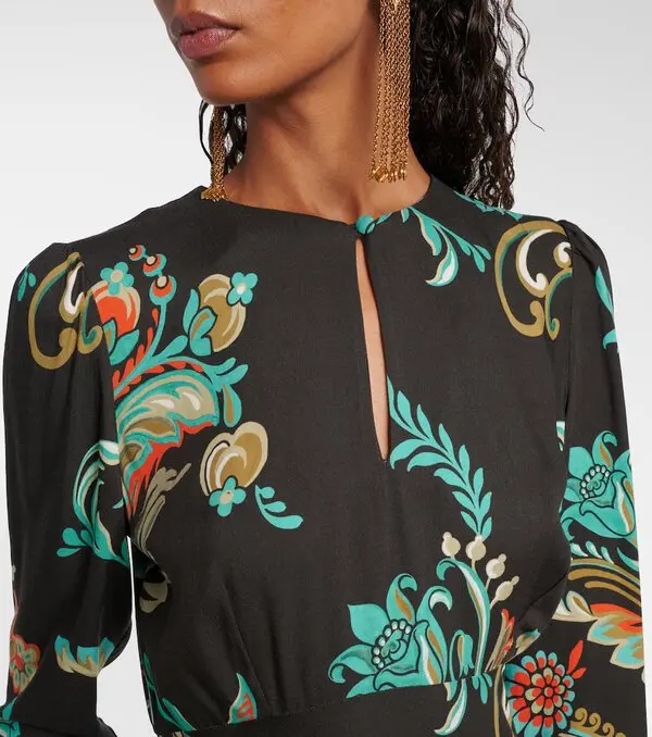 Etro Floral Midi Dress - Multicoloured