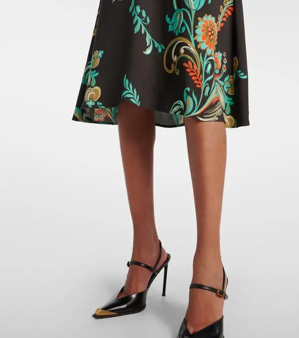 Etro Floral Midi Dress - Multicoloured