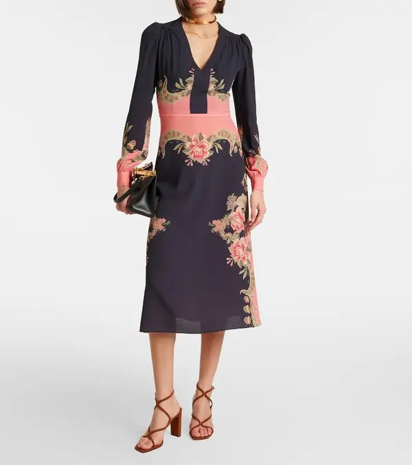 Etro Floral Midi Dress - Multicoloured