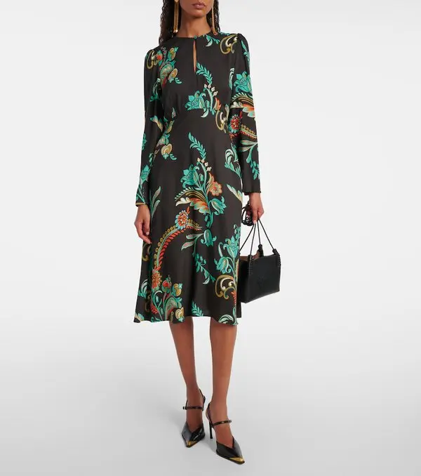 Etro Floral Midi Dress - Multicoloured