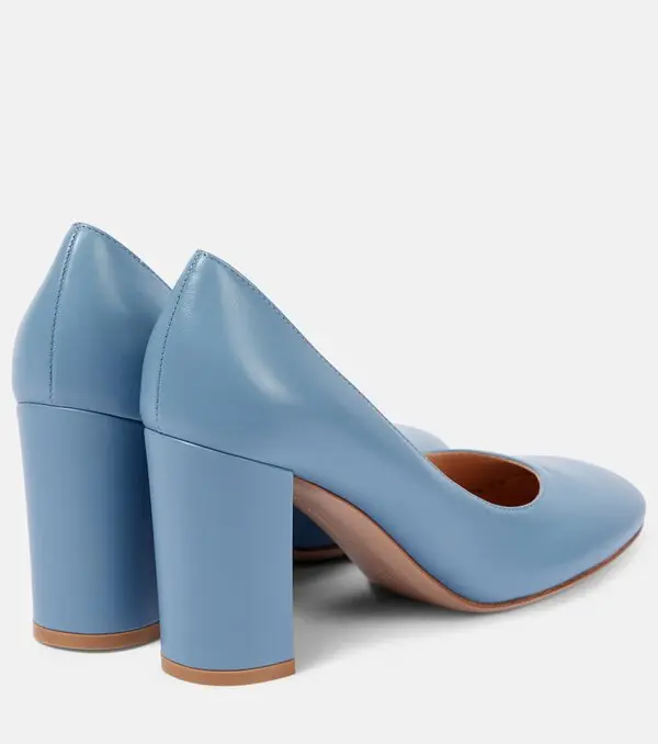 GIANVITO ROSSI 85 Leather Pumps - Blue