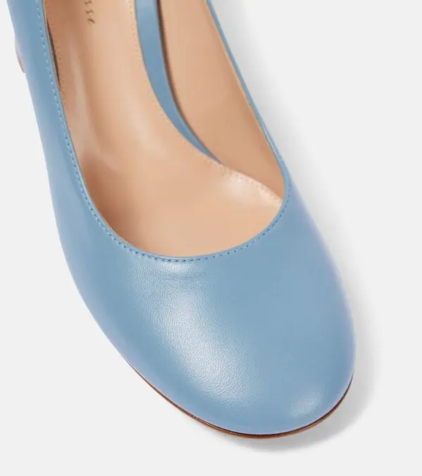 GIANVITO ROSSI 85 Leather Pumps - Blue
