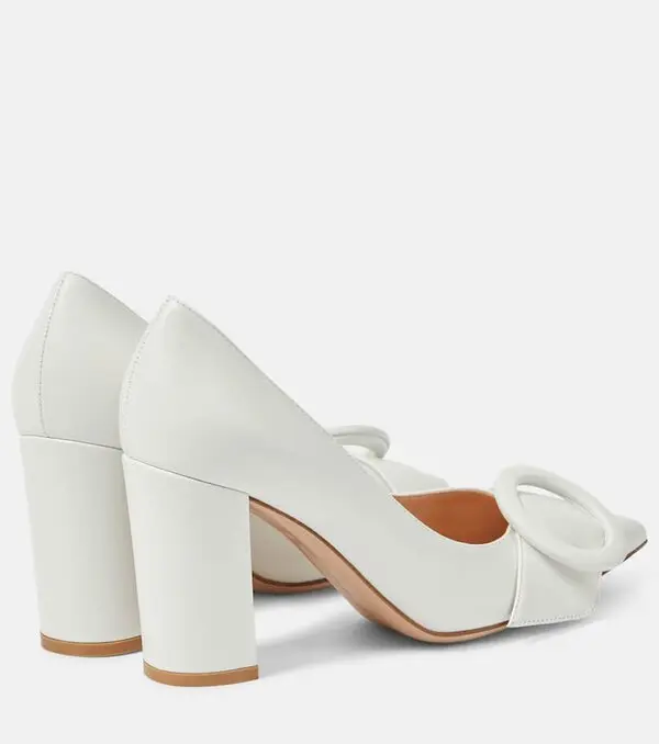 GIANVITO ROSSI 85 Leather Pumps - White