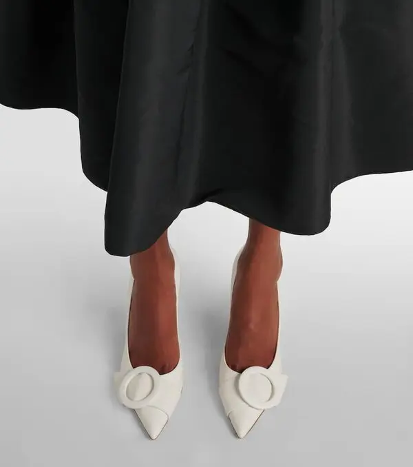 GIANVITO ROSSI 85 Leather Pumps - White