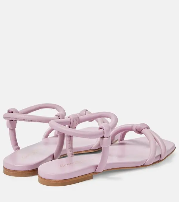 GIANVITO ROSSI Juno 05 Leather Sandals - Pink