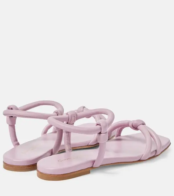 GIANVITO ROSSI Juno 05 Leather Sandals - Pink