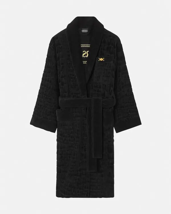 Versace Icon Bathrobe - Black