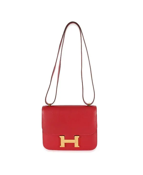 Hermès Constance 18 Leather Handbag - Red