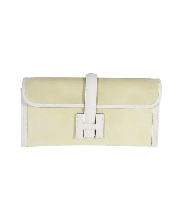 Hermès Jige Elan Suede Handbag