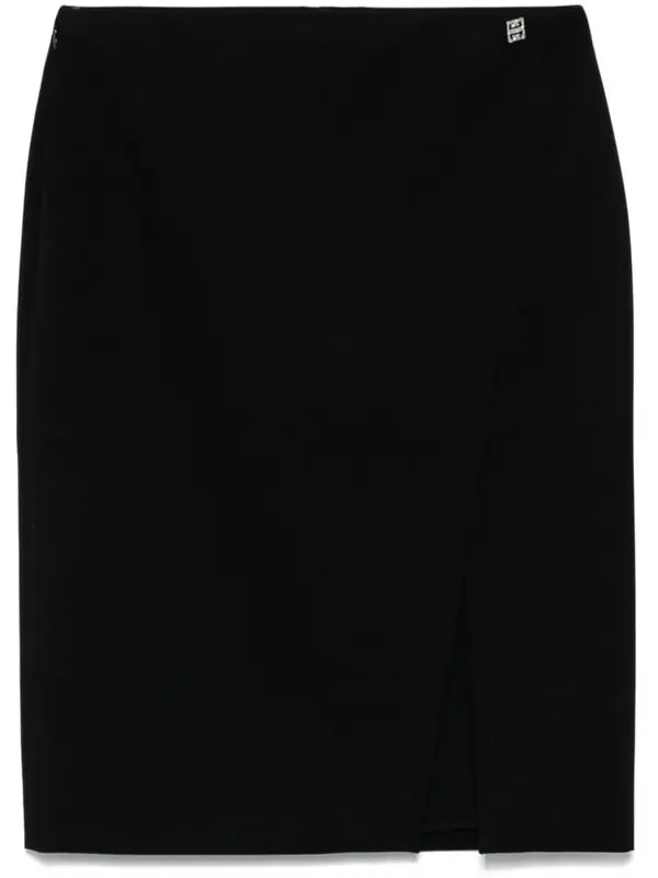 Givenchy 4g Liquid-detail Wool Skirt