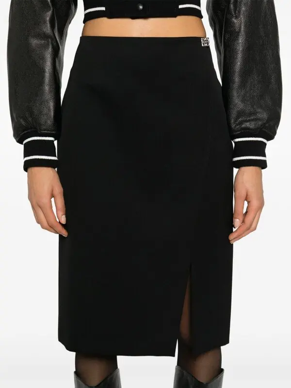 Givenchy 4g Liquid-detail Wool Skirt