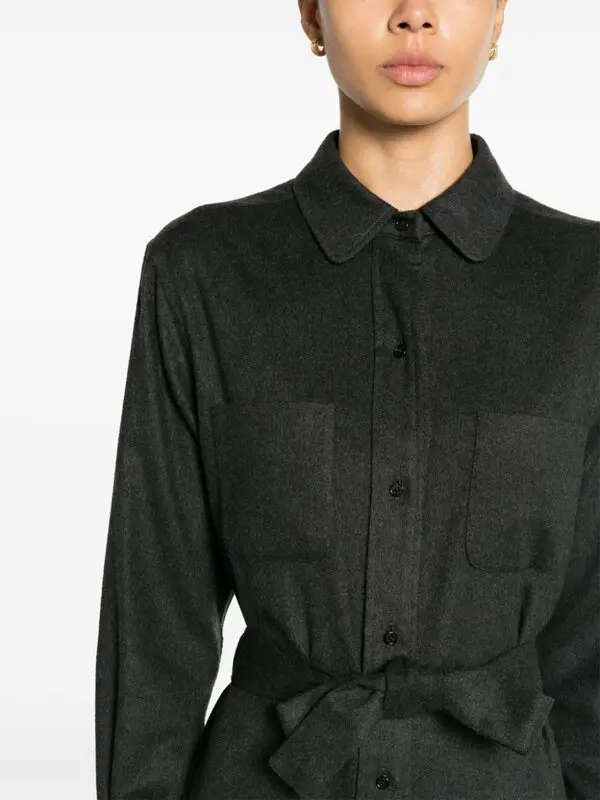 Thom Browne Silk-blend Midi Shirt Dress