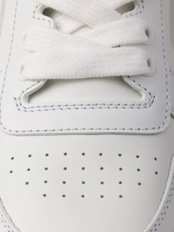 Prada Downtown Bold Leather Sneakers - White