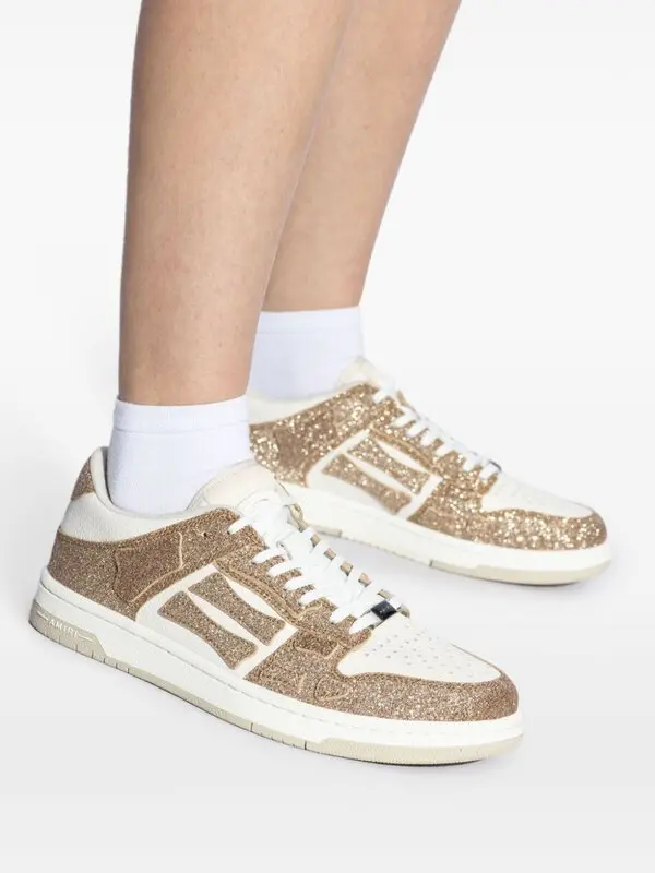 Amiri Skel Top Glitter Sneakers - White