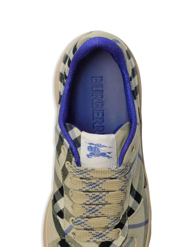Burberry Terrace Checked Sneakers - Neutrals