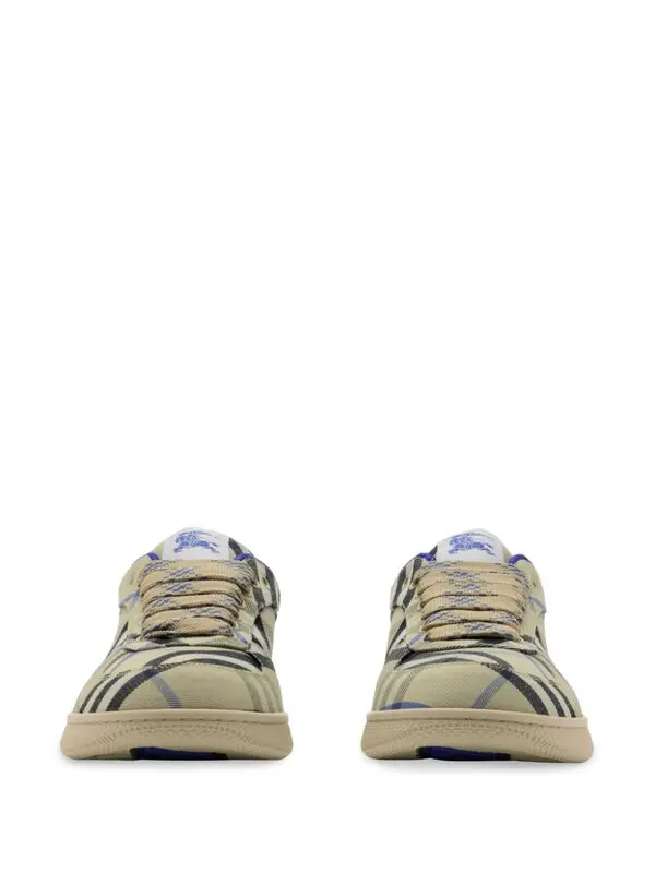 Burberry Terrace Checked Sneakers - Neutrals