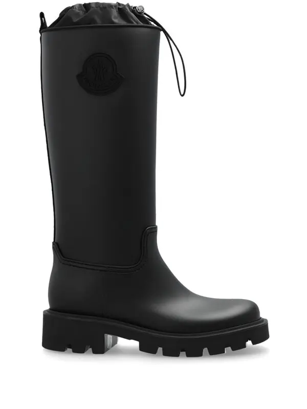 Moncler Kickstream Waterproof Rain Boots - Black