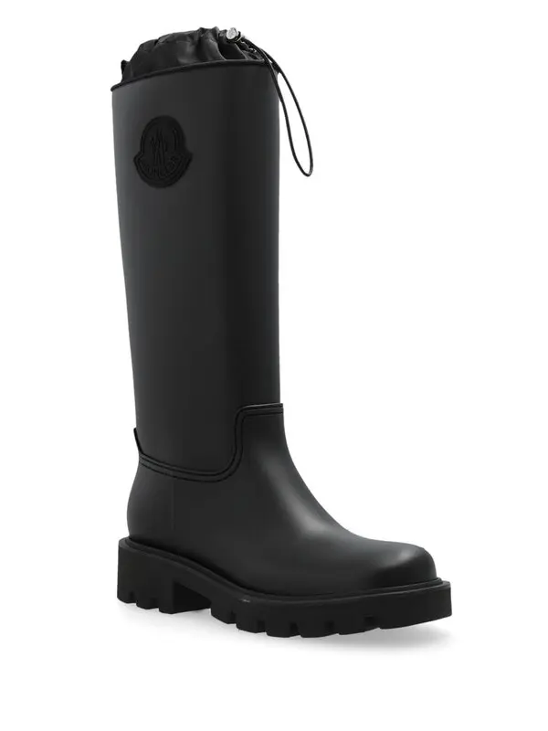 Moncler Kickstream Waterproof Rain Boots - Black