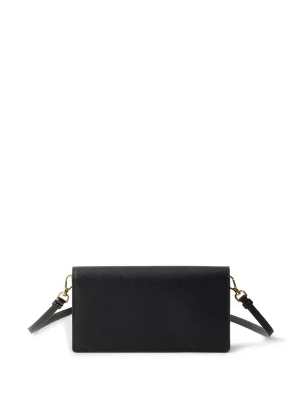 Prada Triangle-logo Leather Mini Bag - Black