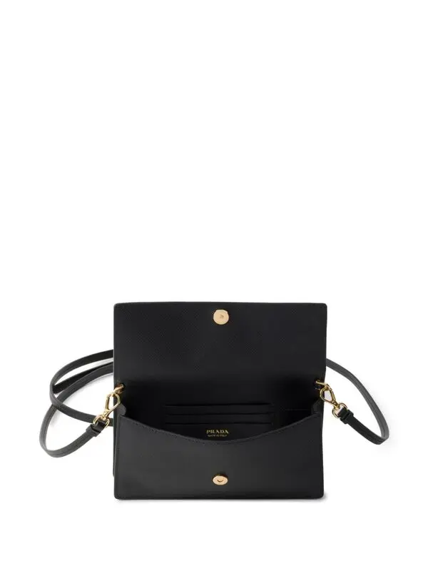 Prada Triangle-logo Leather Mini Bag - Black