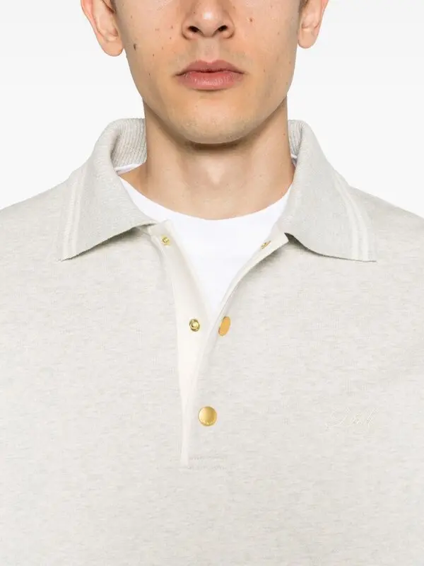 Drole De Monsieur Embroidered-logo Cotton Jumper - Grey