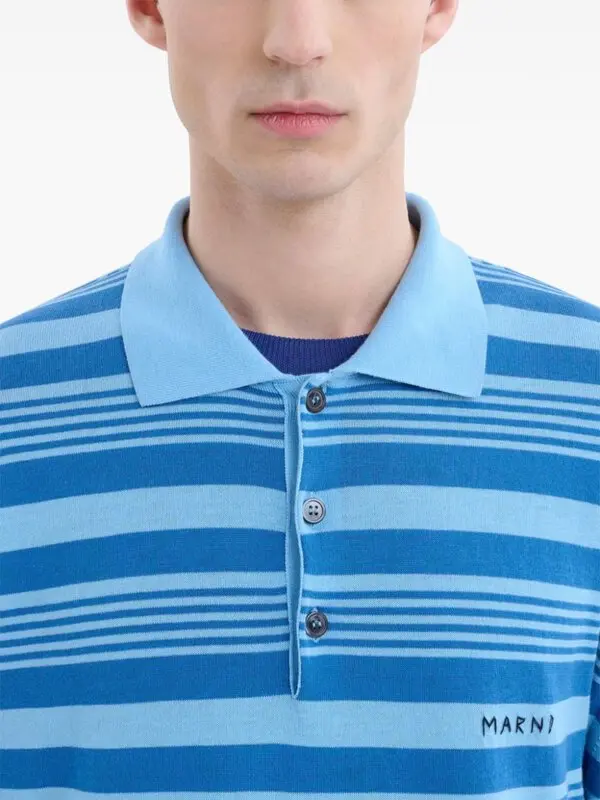 Marni Mixed Stripe Polo Shirt
