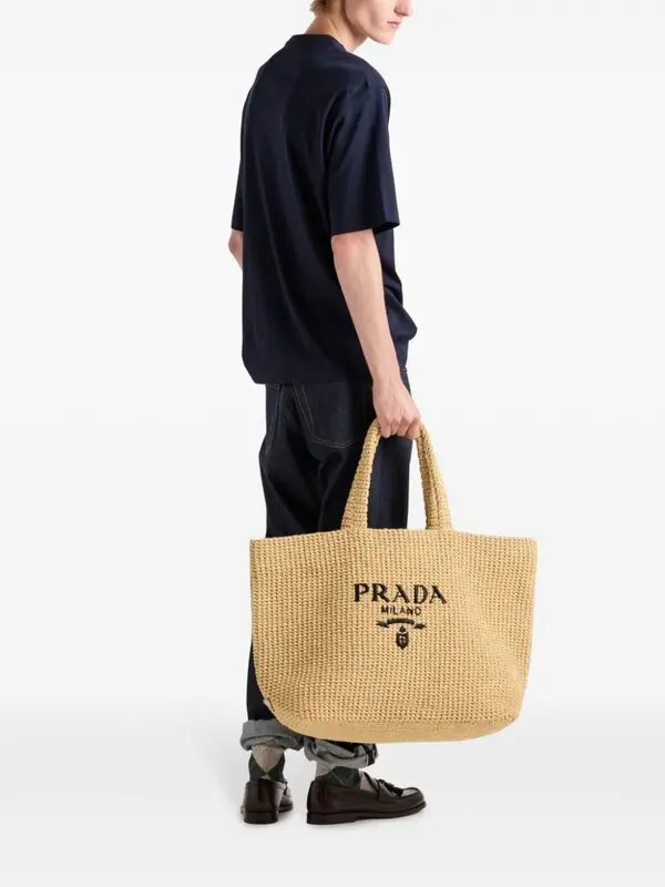 Prada Enamel Triangle-logo Cotton T-shirt - Blue