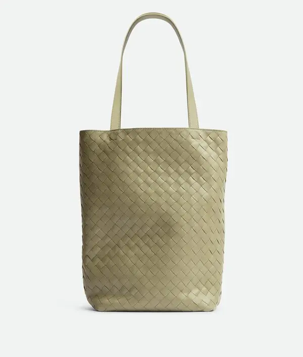 BOTTEGA  VENETA Intrecciato North-south Tote - Travertine