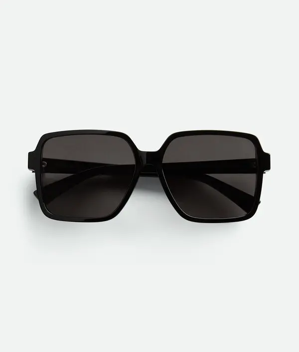 Bottega Veneta Square Frame Sunglasses - Black/grey