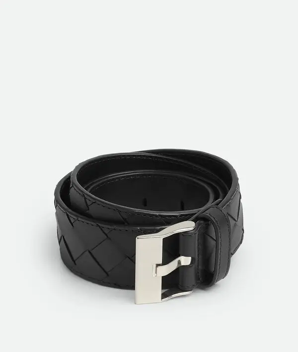 Bottega Veneta Watch Buckle Belt - Black